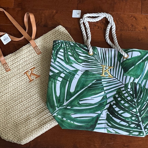 Palm Leaf Tote Bag - Personalized Tote Bag - Bride Gift - Bridesmaid ...