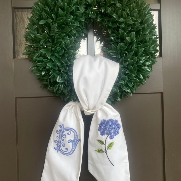 Wreath Sash Hydrangea - Etsy