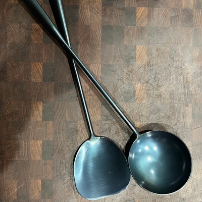 Chinese Traditional, Hand Hammered Iron Stir Fry Pans, Nonstick, No ...