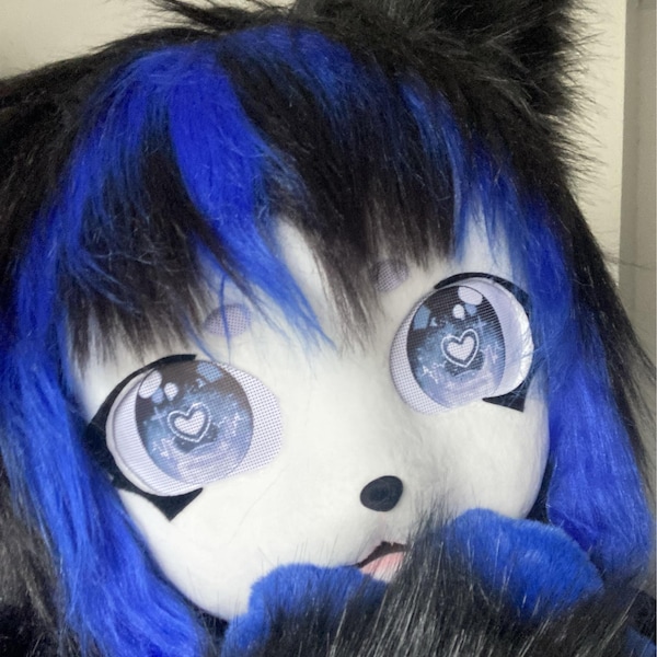 Light Purple Kig Fursona Head , Kemono Mask Head, Cosplay Furrysuit ...