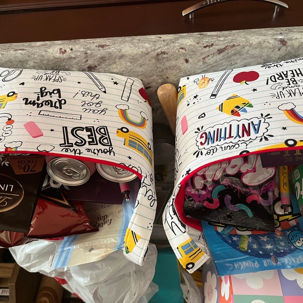 Teacher Room Teacher Gift Back to School Organizer Bin Storage Fabric ...