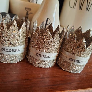 Silver German Glass Glitter Mini Crown, HRH Queen Elizabeth Mini Crown ...