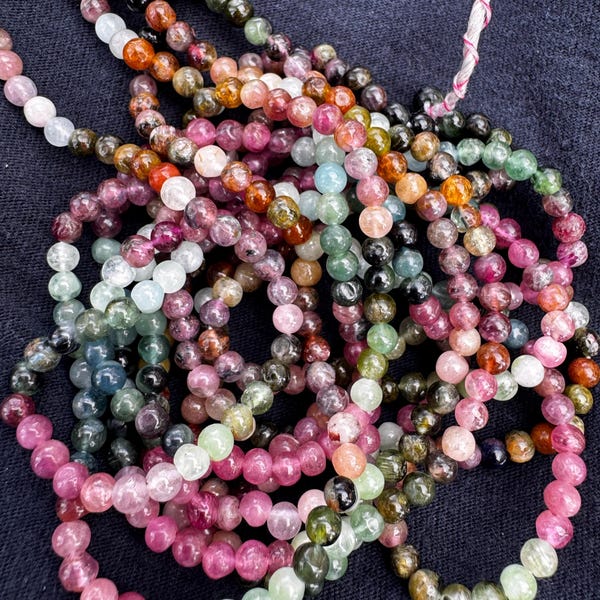 3 Strand AAA Natural Ruby Quartz Smooth Oval Beads Necklace, 8x11 MM ...