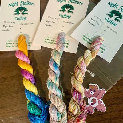 Rainbow Thread Drops Thread Holders, Parking Method, Floss Drops, Cross ...