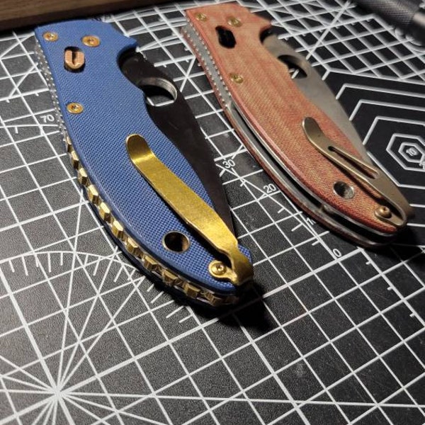 Red Replacement Scale & Pivot Screws for Spyderco Manix 2 G10 Manix XL ...