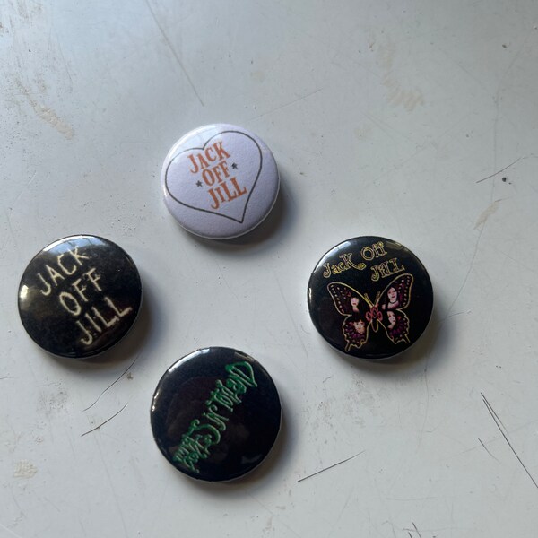 Three Moldy Peaches 25mm 1 Inch Button Pin Badges With Striking Black ...