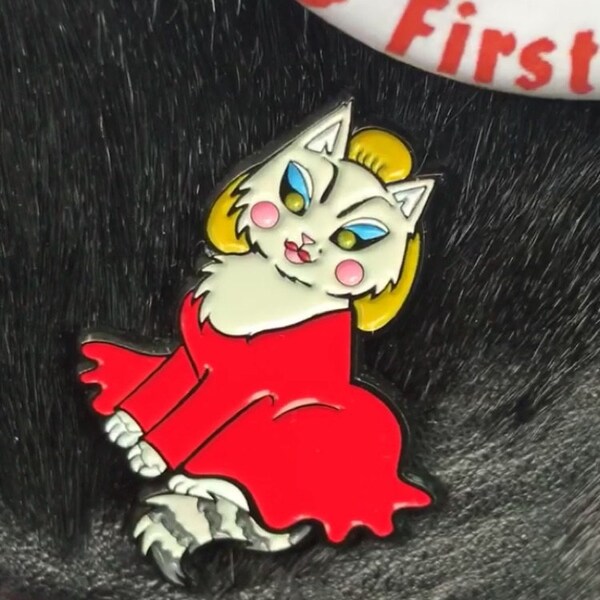 Divine Cat Enamel Pin - John Waters Pin - Pink Flamingos Pin - Etsy
