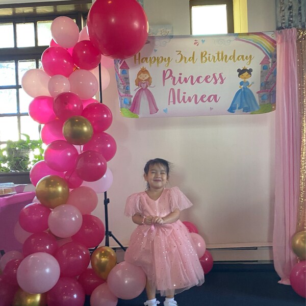 Princess Birthday Banner, Princess Birthday Party, Princess Birthday ...