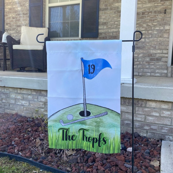 Golf Flag Golf Garden Flag Personalized Garden Flag Personalized ...