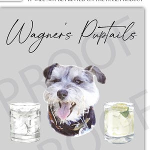 Custom Illustrated Pet Arched Bar Sign Pet Bar Menu, Custom Wedding Bar ...