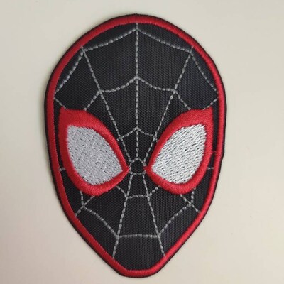 Spider-man Head Mask Iron-on Embroidered Patch, Patches, Pins, Vinyl ...