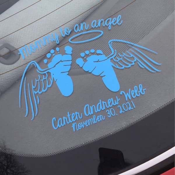 Angel Baby Memorial Decal | Mommy OR Daddy to an Angel | Angel Baby ...