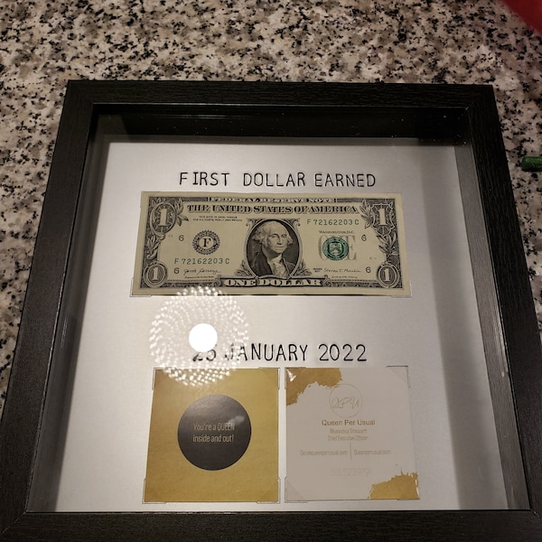 First Dollar Frame: Personalized New Business Gift, Entrepreneur Office ...