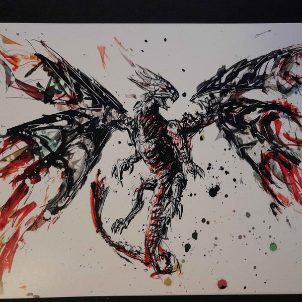 Fanart Print Final Fantasy X Bahamut Ink Fan Art - Etsy UK