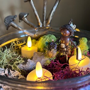 Oakie Acorn Elf Couple Sitting on a Log, Talking. A Figurine That Would ...