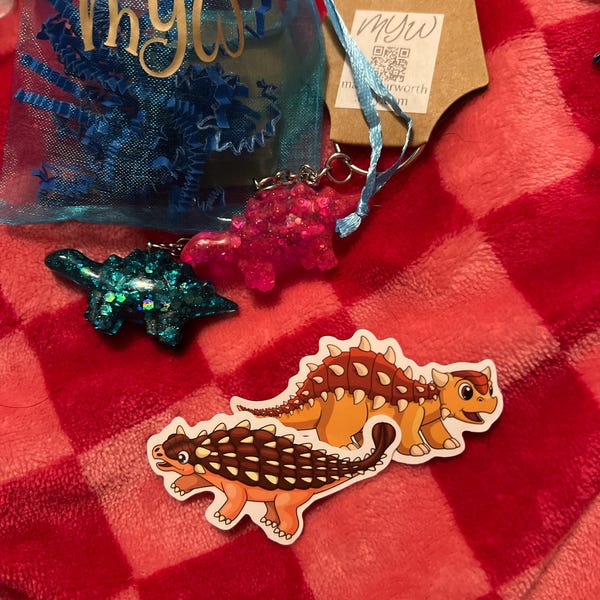 Pocket Dino, Pocket Hug, Pal, Worry Glitter Dinosaur Charm Gift, Child ...