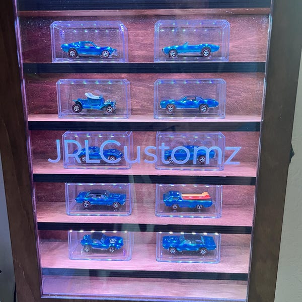 Toy Car Display Shelf With Led, Toy Car Display Case, Toy Car Storage ...