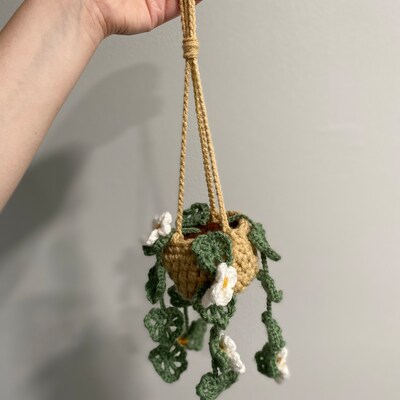 Plant Crochet Pattern, Car Hanging Plant Crochet Pattern, Crochet ...