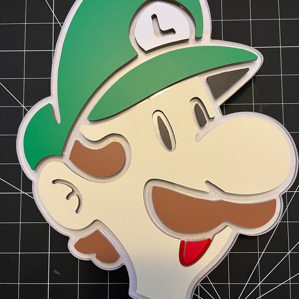 Luigi Sign , Neon Like , LED , Super Mario, Light , Wall Decor, Night ...