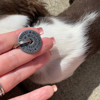 Funky Design Dog ID Disc Tag. Stainless Steel Washer Style. FREE ...