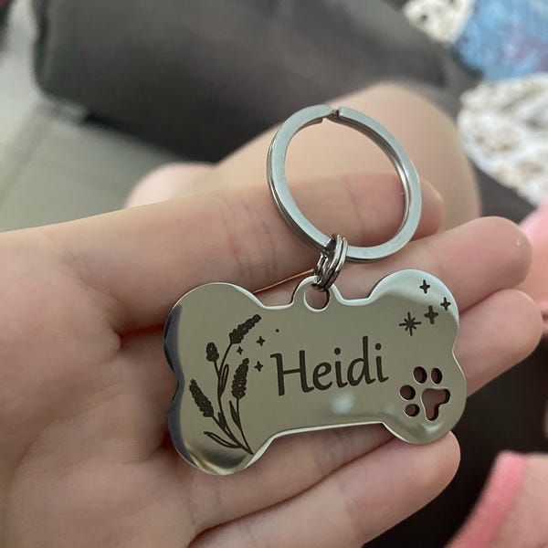 Cute Dog Tag Personalized for Dog, Custom Bone Dog Tags, Dog Name Tags ...