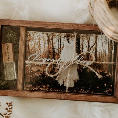 Wood Photo Box for Photo 4x6 & USB Box Holder 4x6 Proof Box USB Stick 3 ...