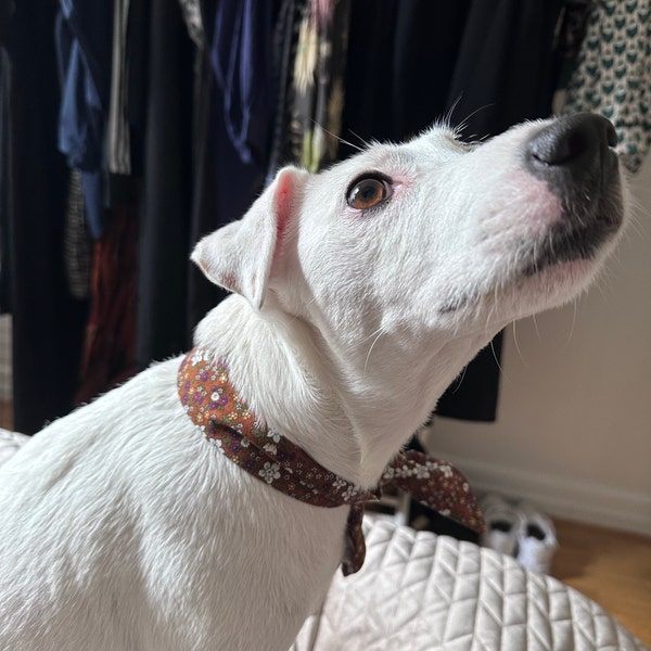 Yellow and Gray Check Dog Bandana - Cute Spring Necktie for Puppys ...