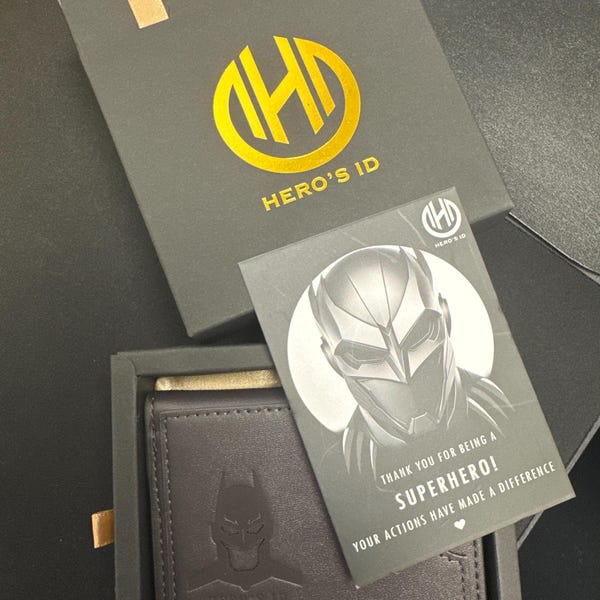 Bat ID Wallet - Leather Wallet With Super Hero Mask - Wallet for Him ...