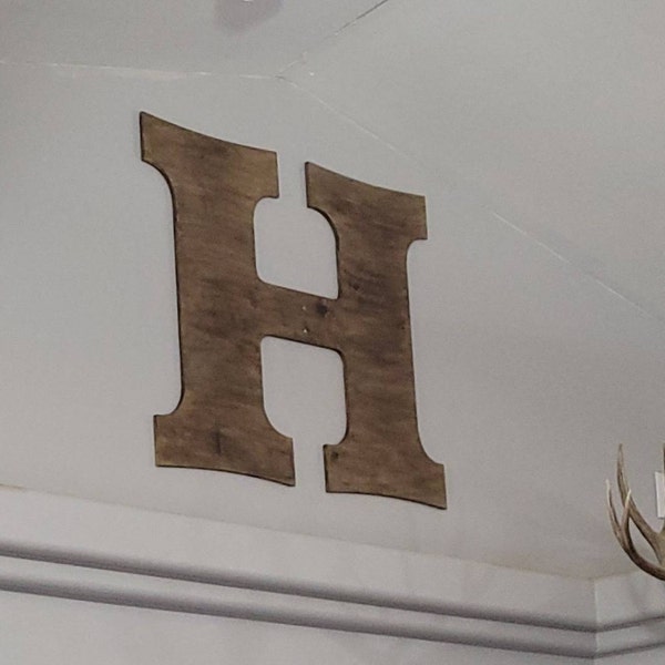 2" - 34" Wooden Letter "h" Nursery, Kids Room, Vine Monogram Font ...