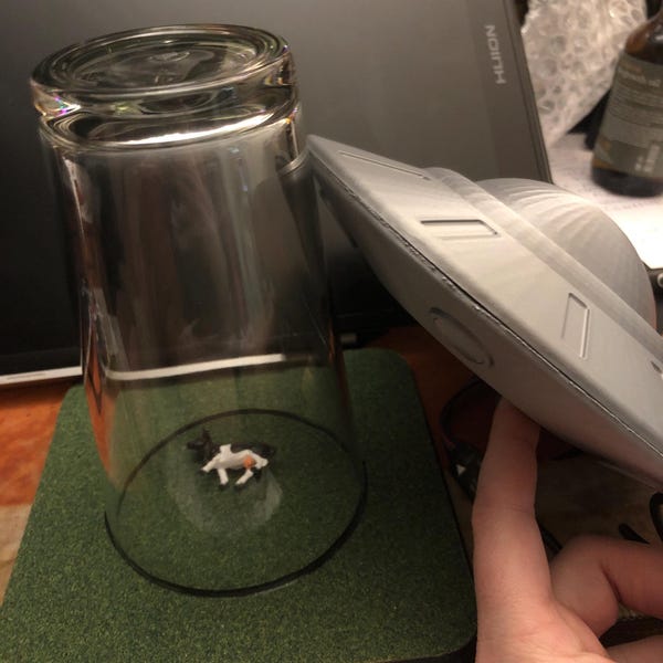 UFO Alien Abduction Silver LED Desk Lamp, Nightlight or Alien Decor ...