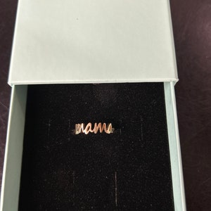 10K,14K,18K Gold Mama Ring, Dainty Mama Ring, Gift for Mom, New Mom ...