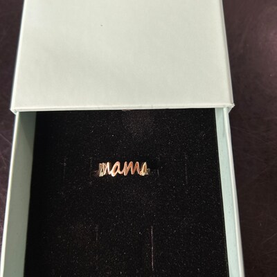 10K,14K,18K Gold Mama Ring, Dainty Mama Ring, Gift for Mom, New Mom ...