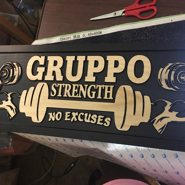 Personalized Gym Name Sign Custom Home Gym Workout Room Sign Gifts for ...