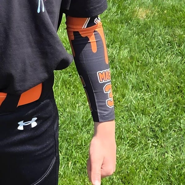 Custom Drip Arm Sleeve Ice Cream Paint Sprinkles Baseball Fastpitch ...