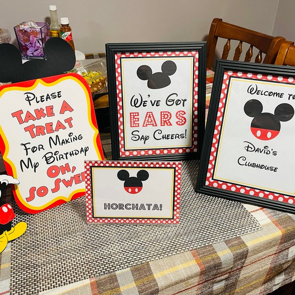 Mickey Mouse Party Signs - Instant Download Mickey Mouse Party Signs ...
