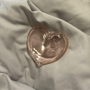 Glass Heart Pipe Girly Pipe Love Girls Gift Unique Pipe Hand Pipe Bowl ...