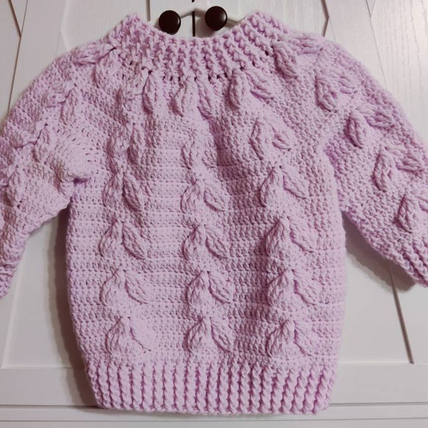 Crochet PATTERN - Magnolia Sweater (child Sizes 6-12m up to 9-10years ...