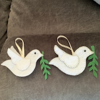 Doves PDF Pattern - Felt Christmas Ornament Sewing Tutorial, Sew Easy ...