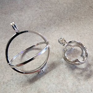 Solid Sterling Silver Pendant Setting, Pendant Mounting Without Chain ...