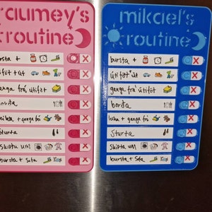 Sliding Routine Chart Chore Chart Daily Checklist Kids - Etsy