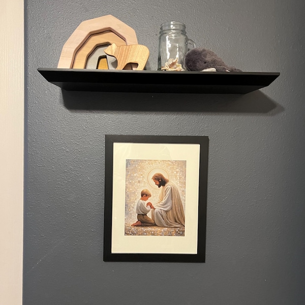 Jesus and Little Boy Praying, Christian Art, Jesus and Boy, Jesus and ...