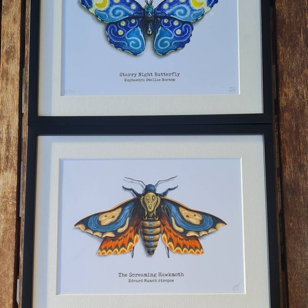 Edvard Munch's the Scream Hawkmoth Painting Print 6x8 | Framed ...