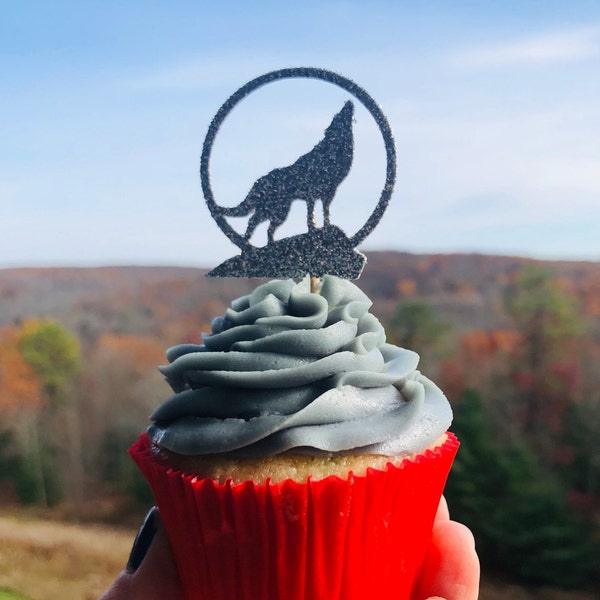 Wolf Cupcake Toppers, Werewolf Food Picks, Wolf Party Decorations ...
