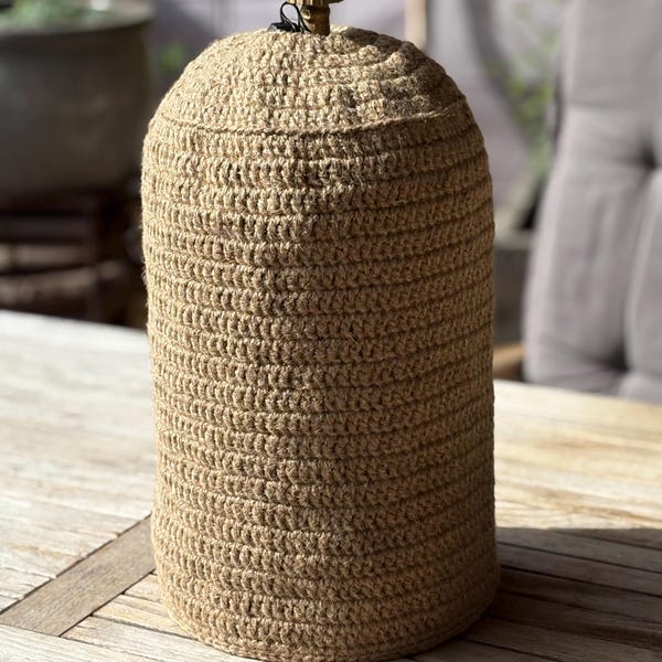 Crochet 5-gallon Water Jug Cover, Handmade Decorative Jute Cover for 18 ...