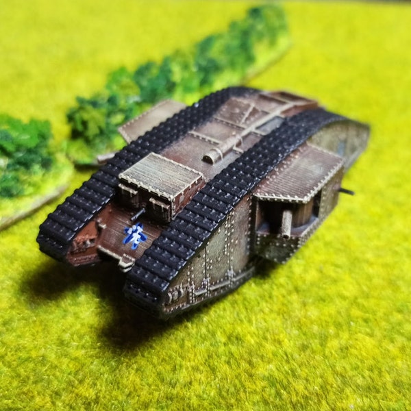 British Mark V Male Heavy Tank Model Kit 3D Printed at 1/56th, 1/72th ...