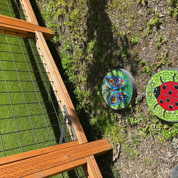 24" or 32" Customizable - Any Color - Mosaic Tile Hand Decorated Table ...