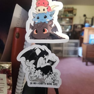 Cute Abraxos Wyvern Throne of Glass Sticker Smell the Flowers - Etsy