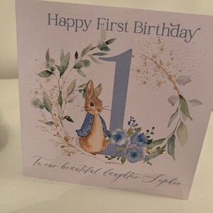 Peter Rabbit 1st Birthday PNG Peter Rabbit Blue Floral Wreath | Etsy