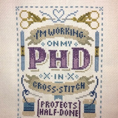 PHD projects Half Done Cross Stitch Pattern digital Format PDF - Etsy