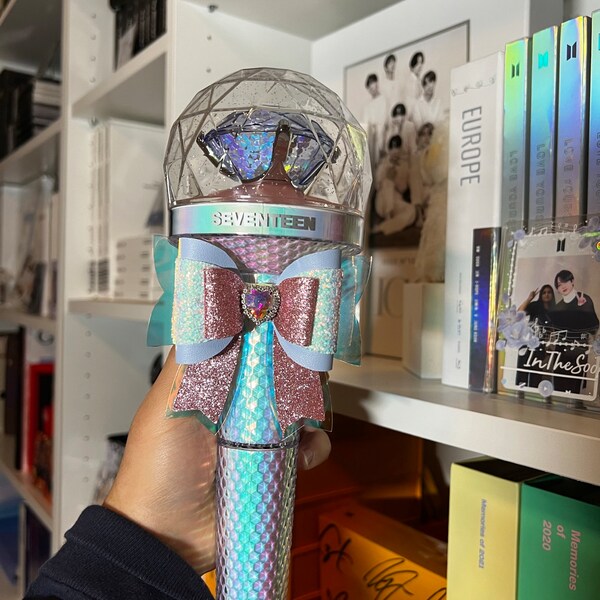 SEVENTEEN Caratbong Light Stick Leather Bow Kpop Concert Accessory - Etsy